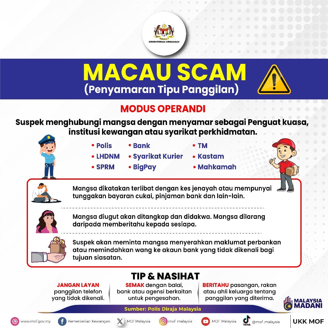 MACAU SCAM (PENYAMARAN TIPU PANGGILAN) – NADI Tamin